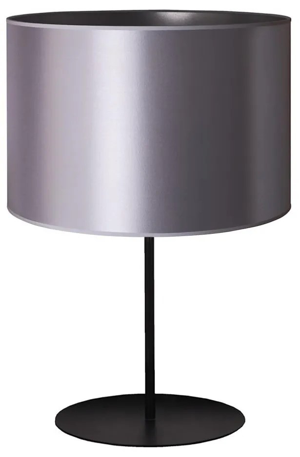 Duolla - Stolní lampa CANNES 1xE14/15W/230V pr. 20 cm stříbrná/černá
