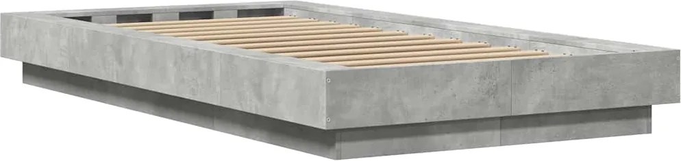 Rám postele betonově šedý 100 x 200 cm kompozitní dřevo 3281206