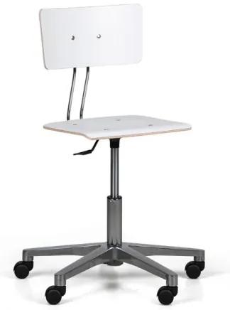 Antares Pracovní židle SALLY, nízká, na kolečkách, bílá