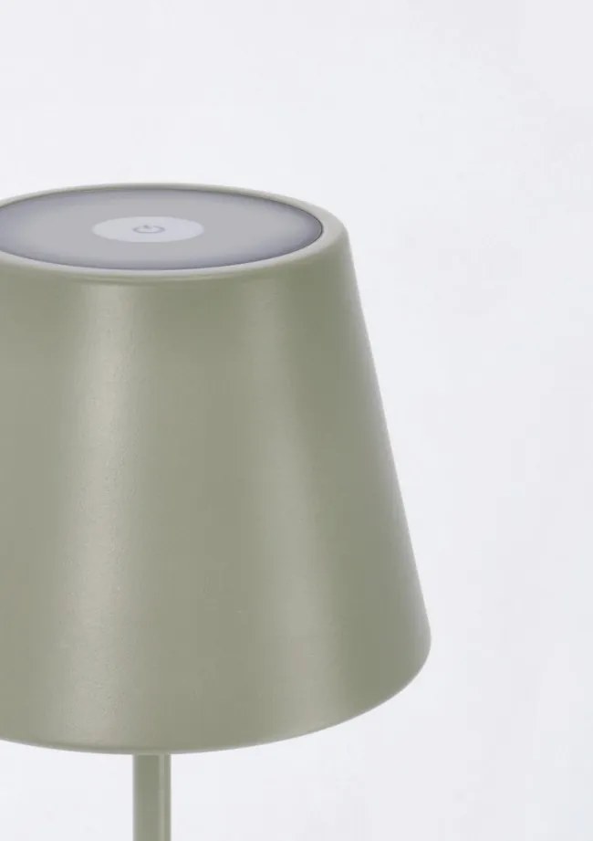 BIZZOTTO Zahradní stojací LED lampa ETNA 38 cm šedozelená