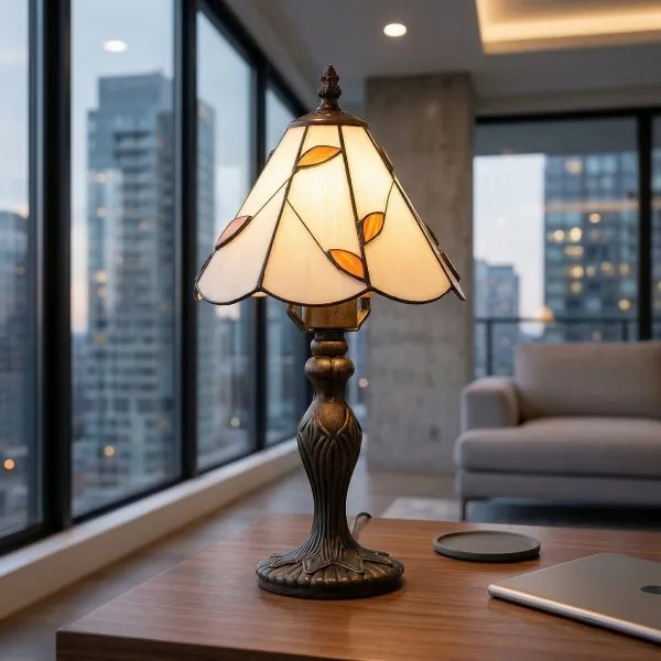 Brilagi - Tiffany vitrážová stolní lampa FOLIA 1xE27/60W/230V