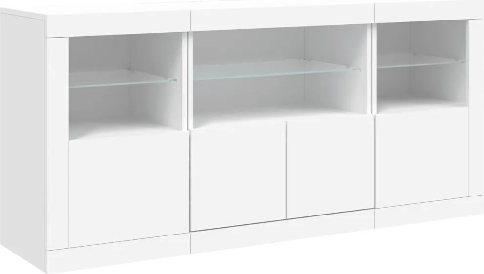 Příborník s LED osvětlením bílý 142,5 x 37 x 67 cm 3209065
