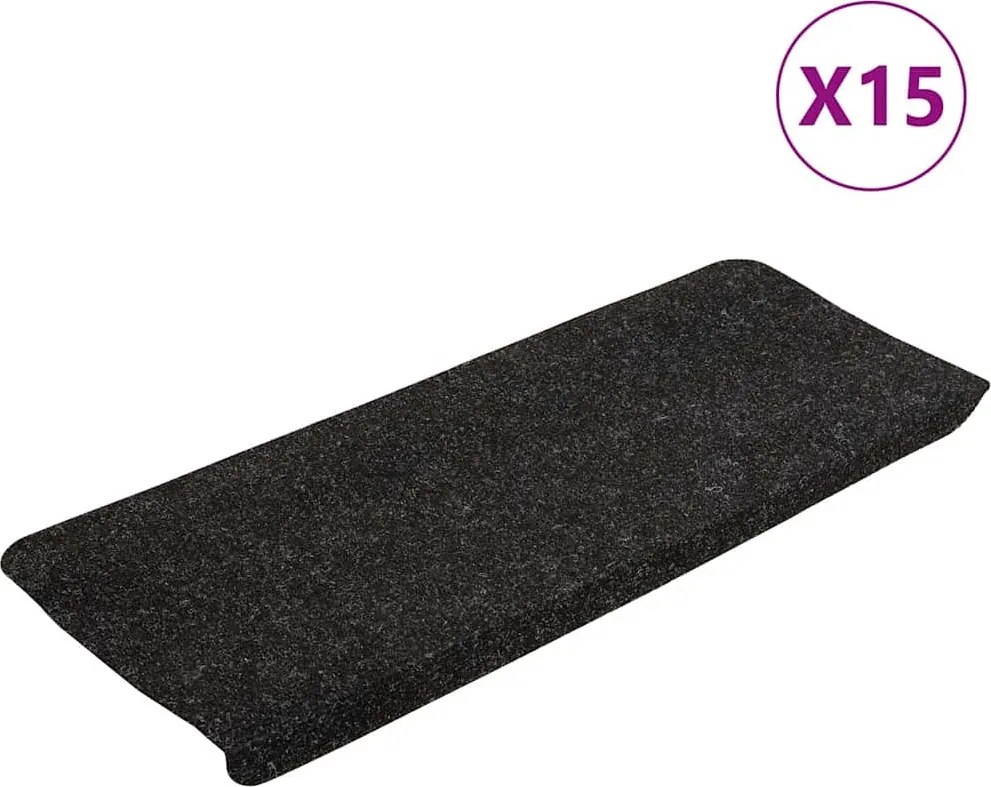 vidaXL Samolepicí nášlapy na schody 15 ks 65x24,5x3,5 cm [343478] Barva: Béžová