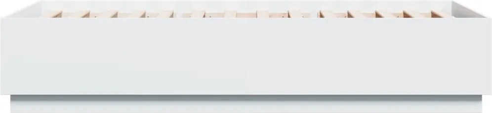 Rám postele s LED osvětlením bílý 100 x 200 cm kompozitní dřevo 3209625