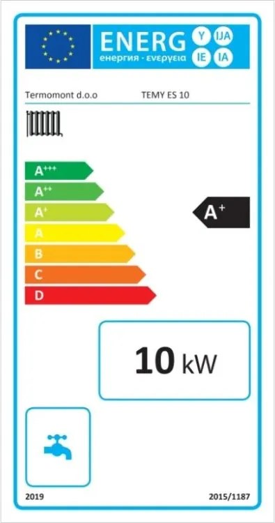 Krbová kamna s varnou plotnou a výměníkem TEMY ES 10 kW Černá
