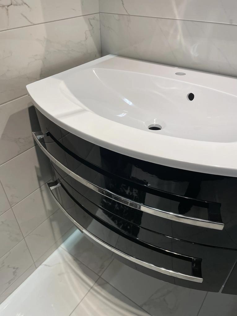 Kingsbath Vanessa Black 110 koupelnová skříňka s umyvadlem Orientace: Pravá