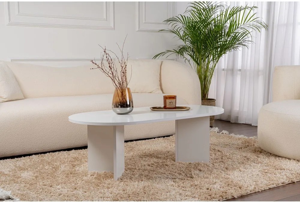 Bílý matný konferenční stolek 60x119 cm Sable – Kalune Design