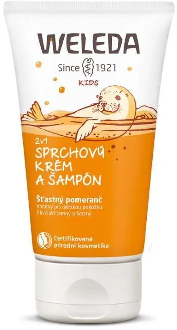 Weleda 2v1 Sprchový krém a šampon Šťastný pomeranč 150 ml