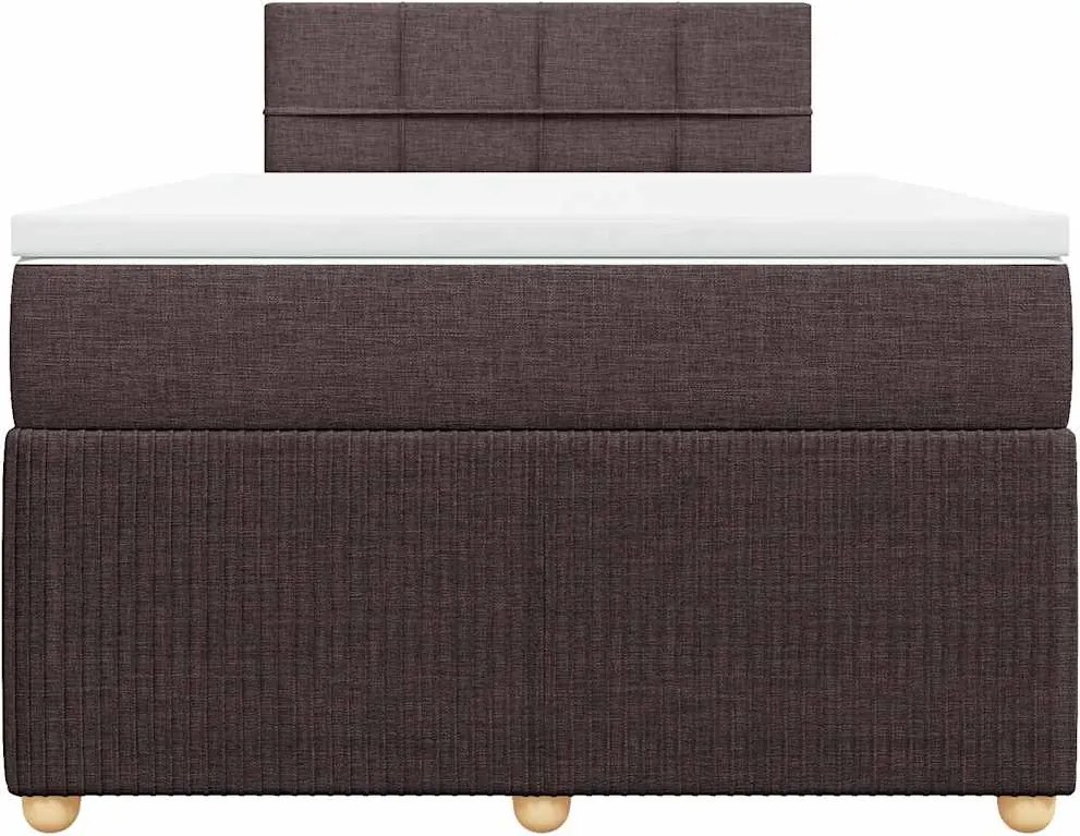 Box spring postel s matrací tmavě hnědá 120x200 cm textil 3287426