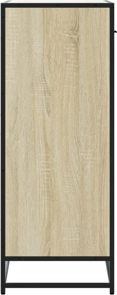 Botník dub sonoma 75 x 38 x 97,5 cm kompozitní dřevo a kov 3300876