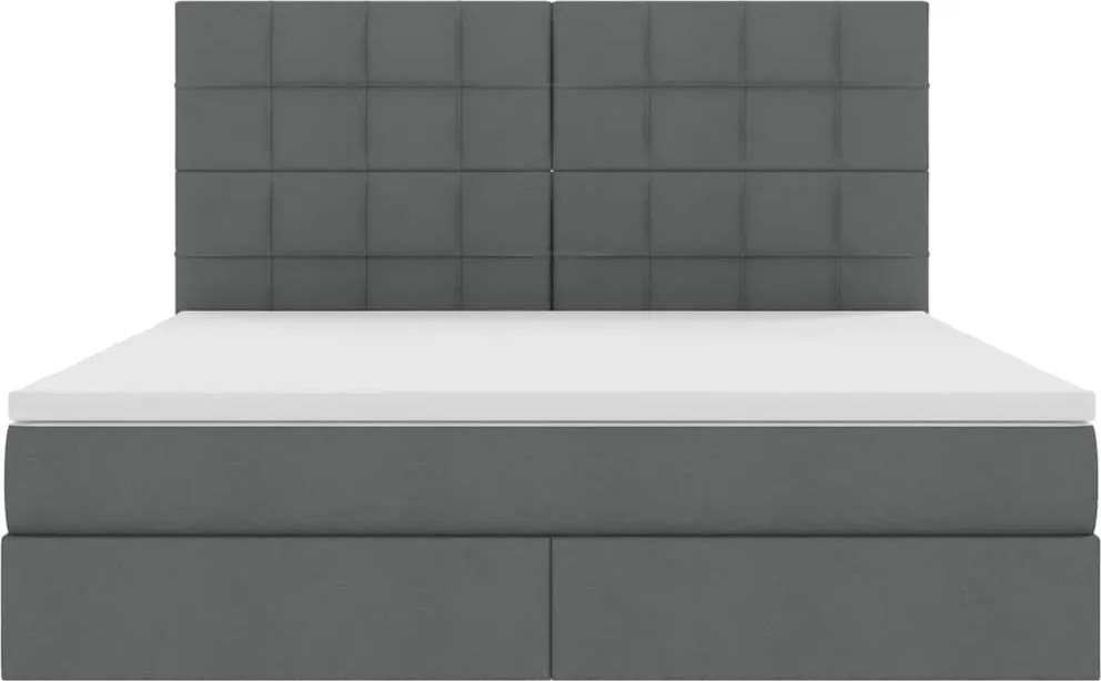 Postel s úložným prostorem a matrací Tmavě šedá 180 x 200 cm 3371797