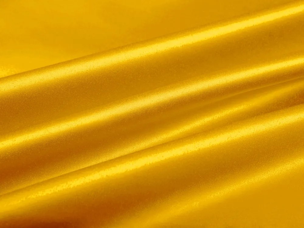 Biante Saténový běhoun na stůl polyesterový Satén LUX-L041 Kanárkově žlutý 20x140 cm