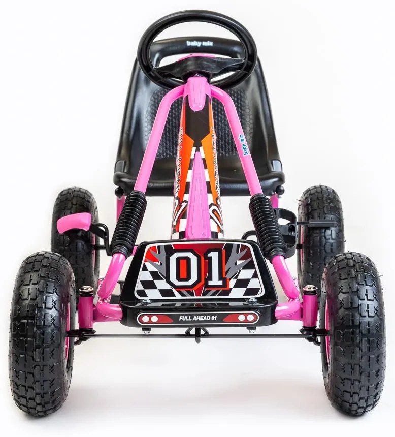 Dětská šlapací motokára Go-kart Baby Mix Razor růžová