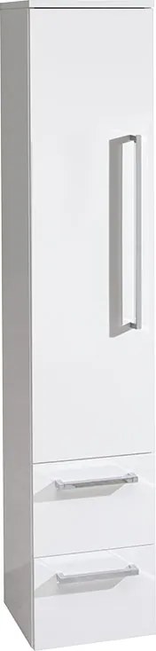 Mereo Mereo, Bino, koupelnová skříňka vysoká 163 cm, levé otevírání, bílá, bílá/dub, CN667