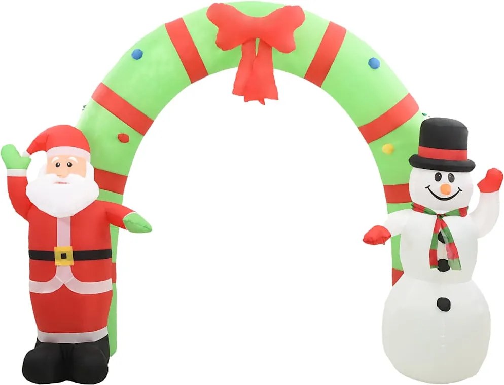 Vánoční nafukovací Santa a sněhulák brána LED 300 x 90 x 223 cm 289303