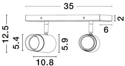 Designové stropní svítidlo Pogno 35 černé