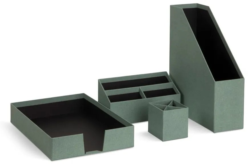 Kartonové organizéry v sadě 4 ks Hugo Canvas Paper Laminate – Bigso