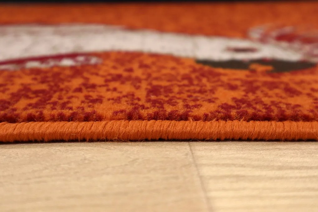 TRHÁK: Kusový koberec Kakadu orange, 80x120, oranžová, detská izba, Alfa Carpets