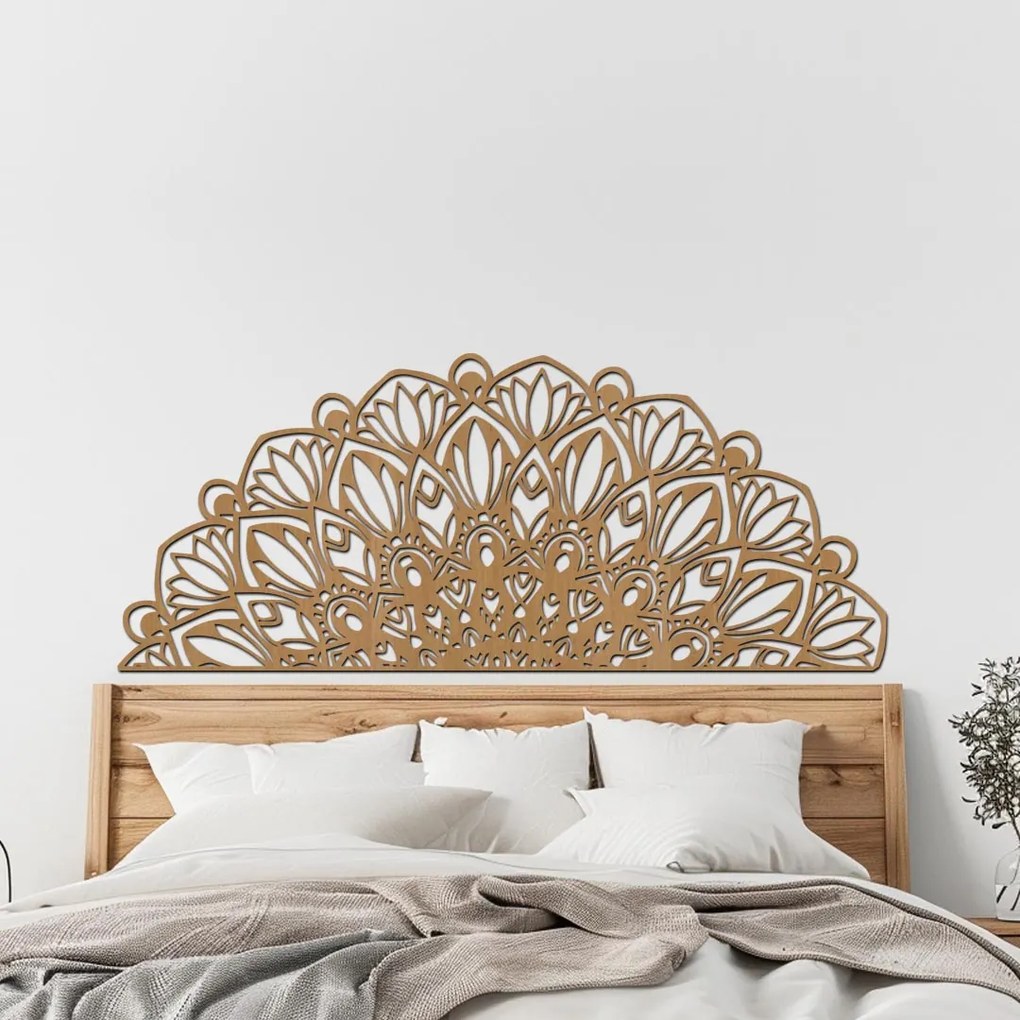 dřevo života Dřevěná mandala k posteli ŽIVOST Zvolte rozměr (cm): 200x84, Zvolte barvu dekoru: Horský dub