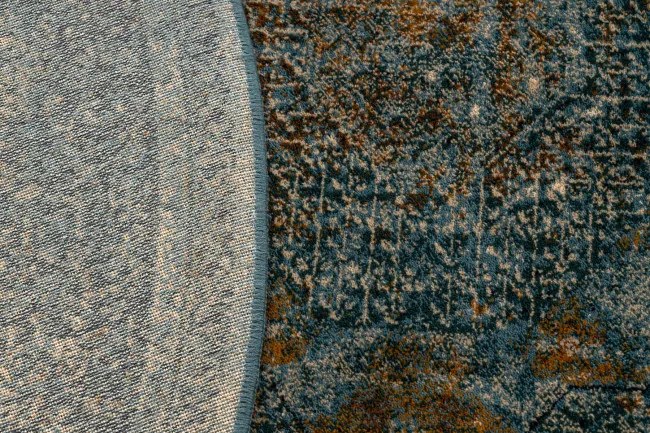Koberec OMEGA MAMLUK tmavě modrý / hnědý kruh