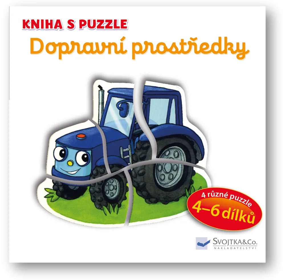 Kniha s puzzle - Dopravní prostředky  Vera Bruggeman