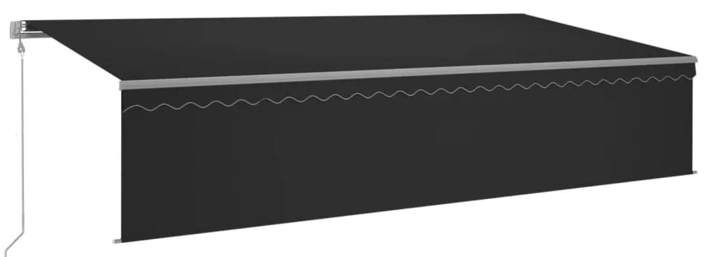 Automatická zatahovací markýza s roletou 6 x 3 m antracitová,  3069489