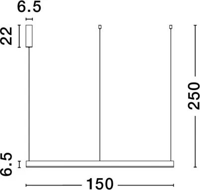Závěsné LED svítidlo NOVA LUCE MOTIF 80W 3000K 9530204 stmívatelné Triac