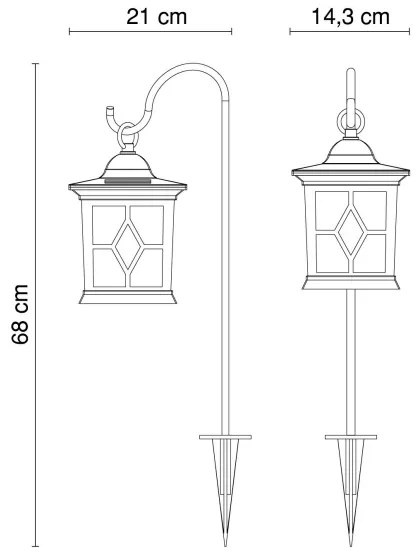 Globo 33272 - LED solární osvětlení SOLAR 1xLED/0,06W IP44
