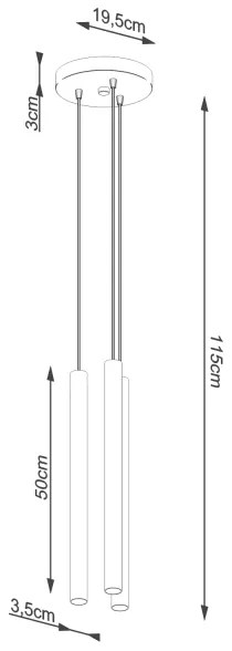 Sollux SL.1268 - Lustr na lanku PASTELO 3xG9/8W/230V dřevo