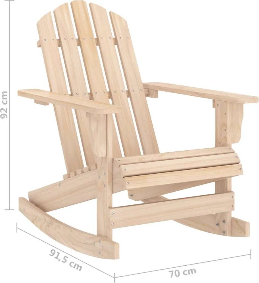 Zahradní houpací křeslo Adirondack masivní jedlové dřevo 315882