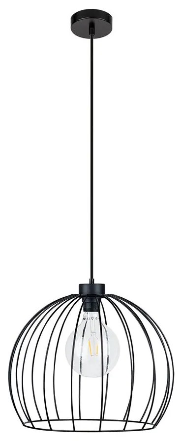 Závěsné svítidlo COOP, 1xMax.60W, černé kovové stínítko, B