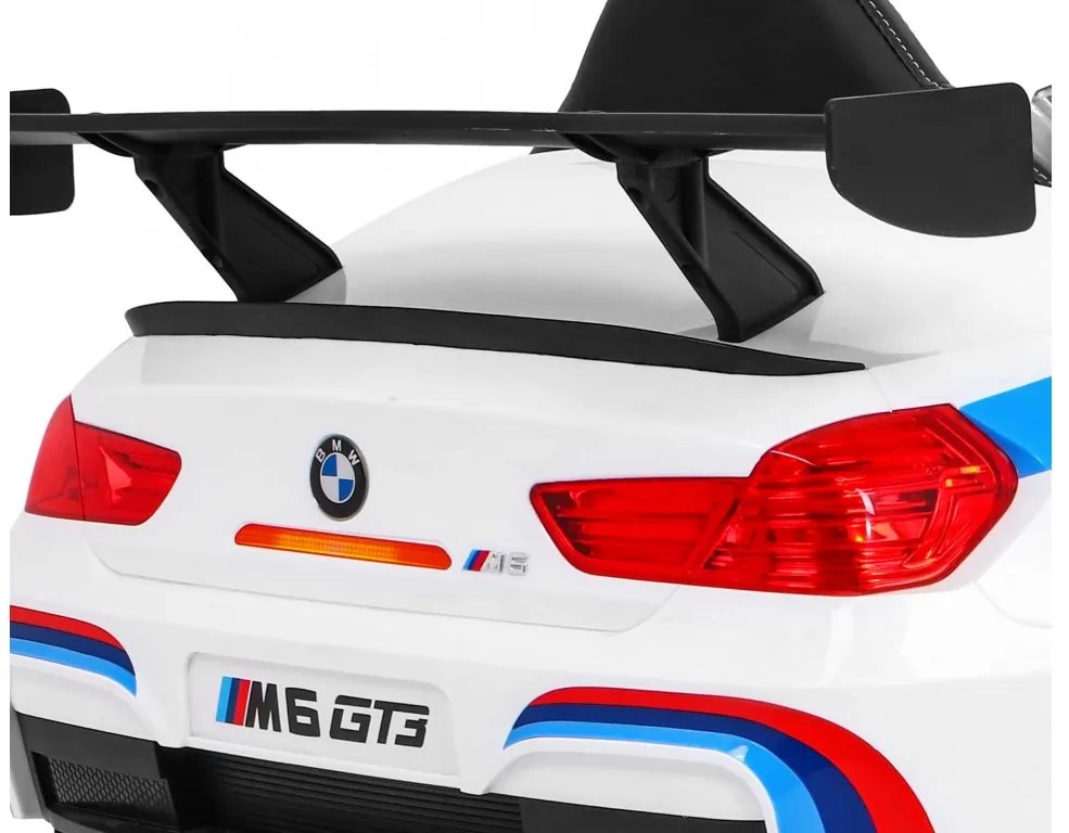 HračkyZaDobréKačky Elektrické autíčko BMW M6 GT3 bílé