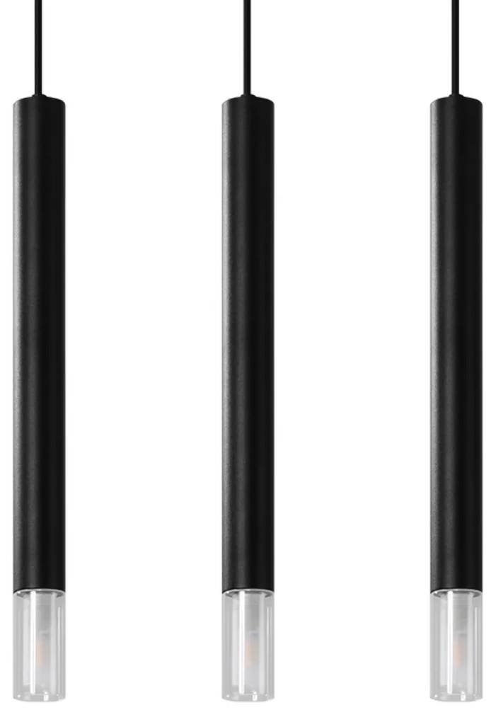 Sollux Lighting Závěsné svítidlo WEZYR 3 černé