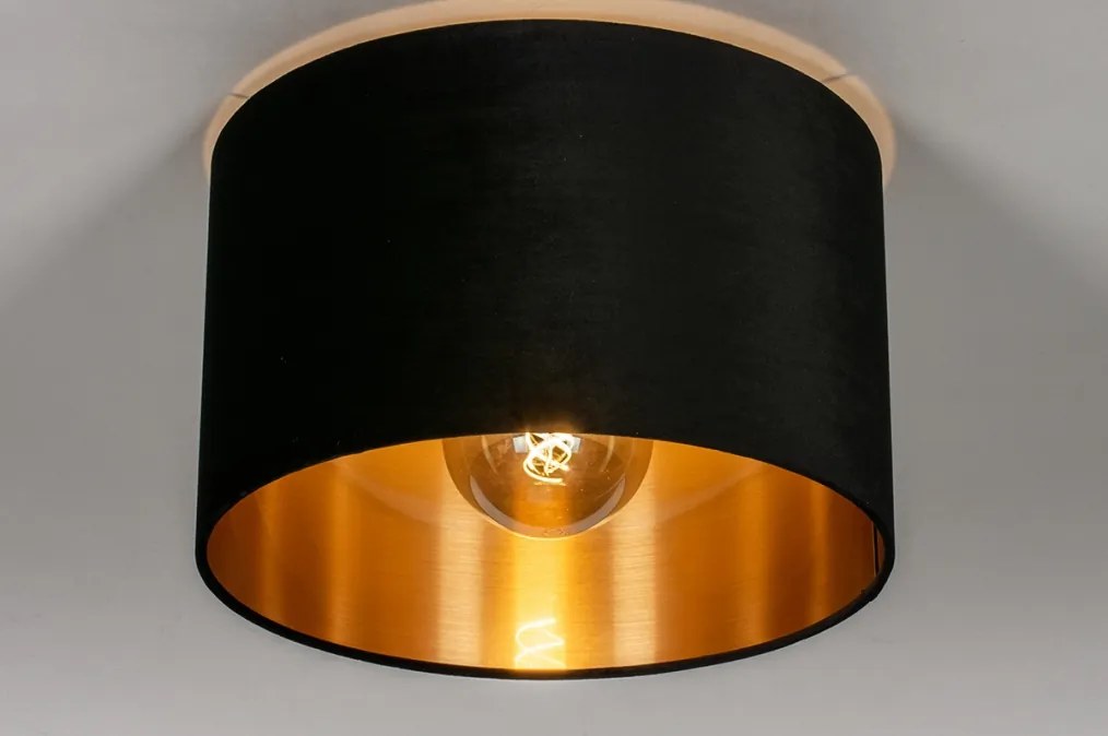 Stropní designové svítidlo Wildmore Black and Gold 40