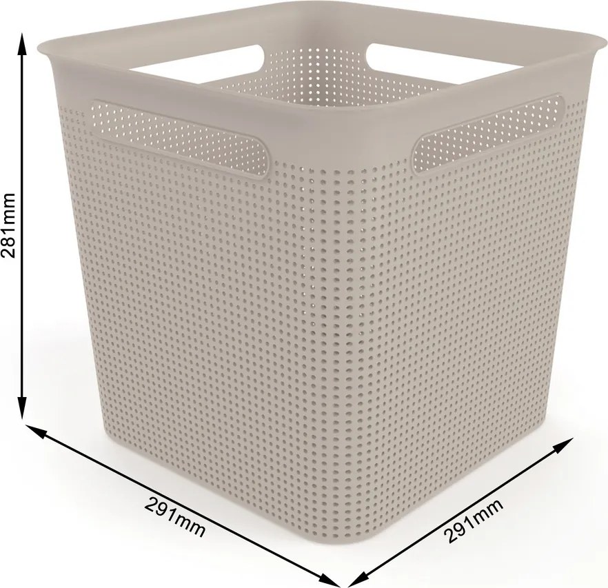 ROTHO Úložný box BRISEN 18L - cappuccino