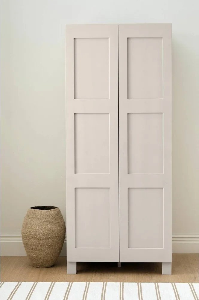 Šedobéžová závěsná šatní skříň z MDF 80x190x61 cm Ben – Ellos Home