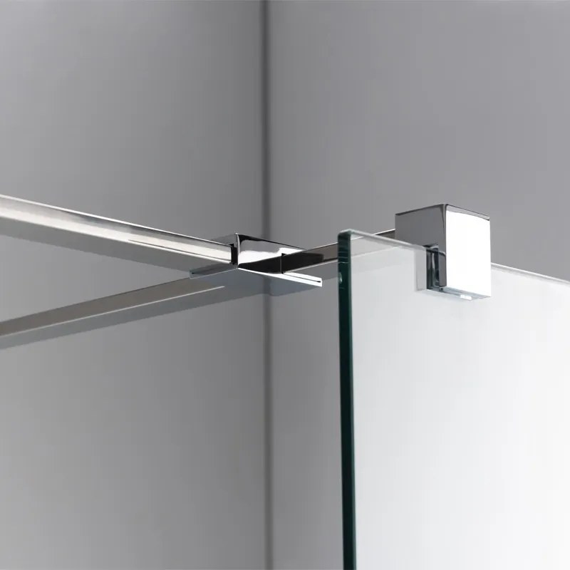 BPS-koupelny 2-dílná sprchová zástěna Walk-in HYD-SH07-D-CR 80x90, chrom/transparent - bez vaničky