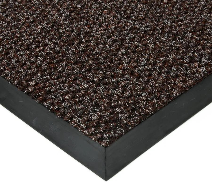 Hnědá textilní zátěžová vstupní čistící rohož Fiona - 150 x 150 x 1,1 cm
