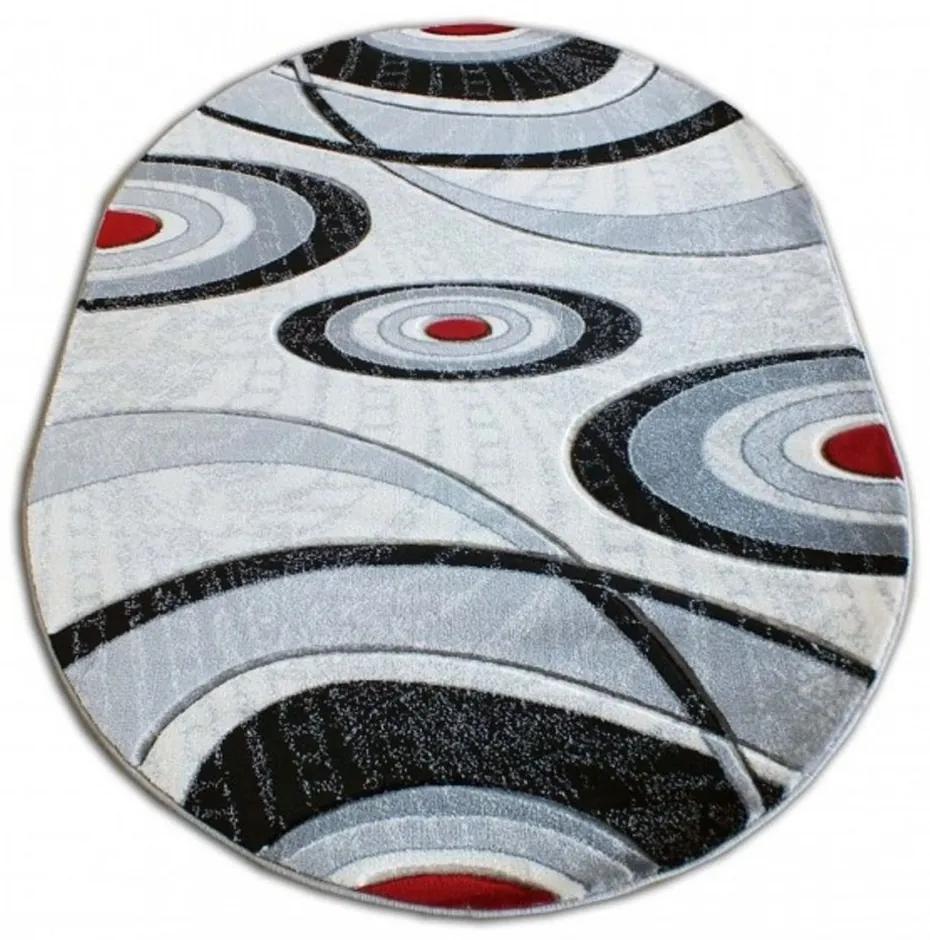Kusový koberec Basil šedý ovál, Velikosti 160x220cm