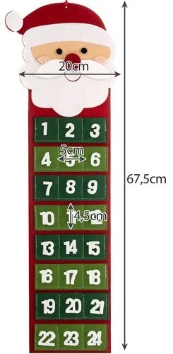 Adventní kalendář - závěsný Ruhhy 22252