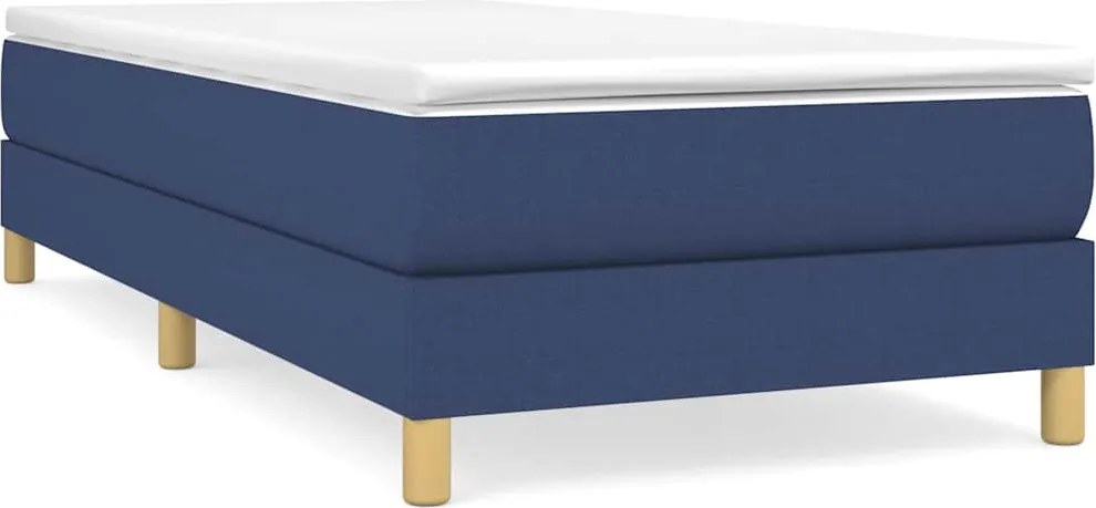 Rám postele s boxspringem modrá 90x200 cm textil 3120588