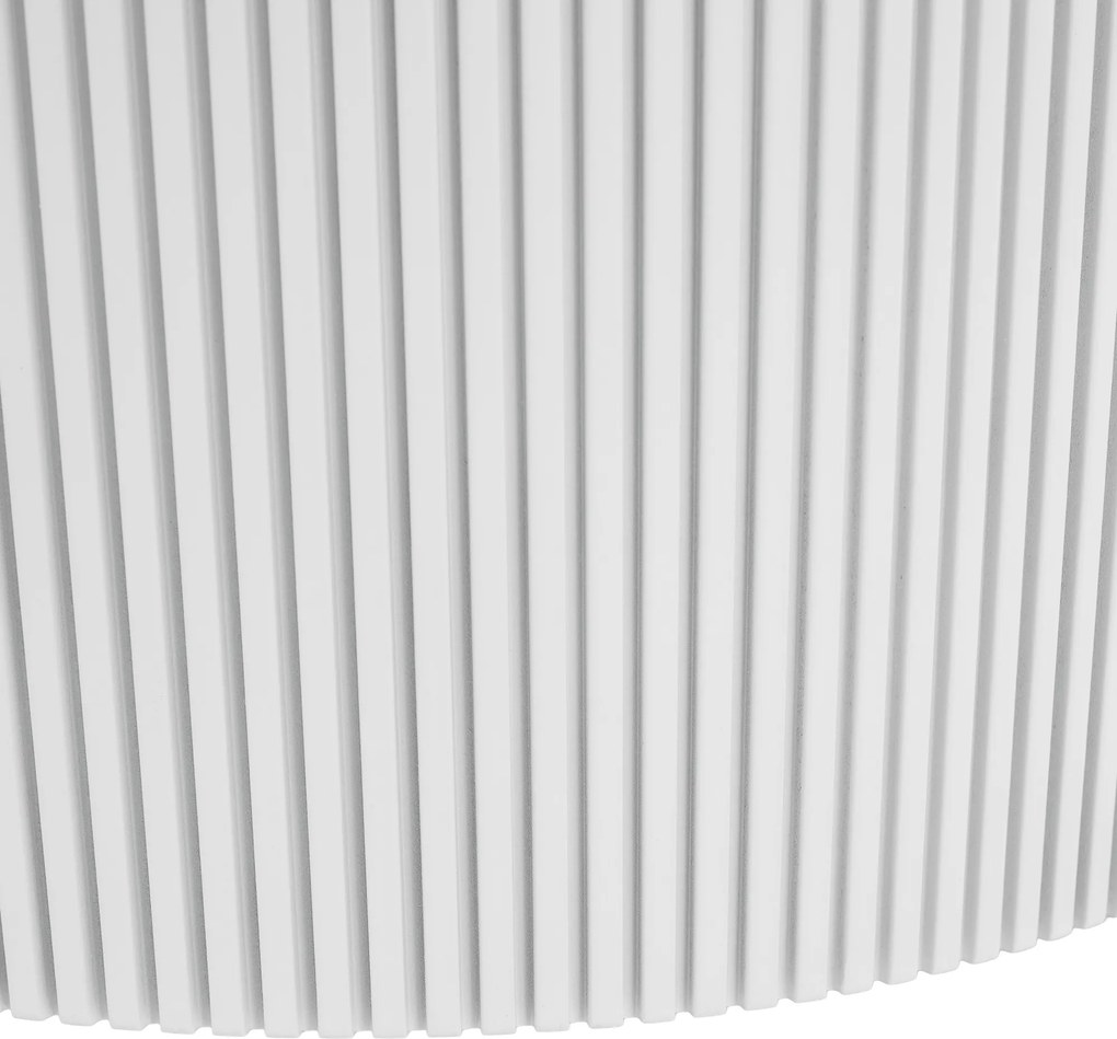 Konferenční stolek, bílý mramor/MDF, průměr 80 cm, MAHIR TYP 1