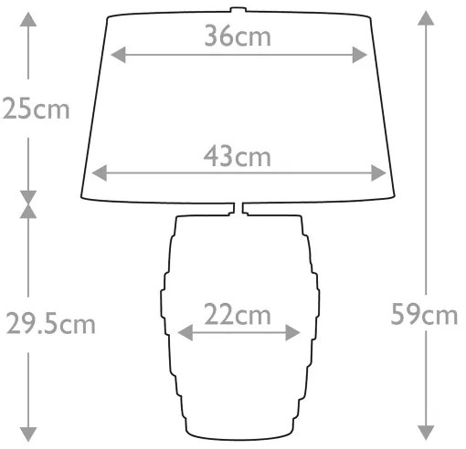 Elstead NEPTUNE-TL - Stolní lampa NEPTUNE 1xE27/60W/230V