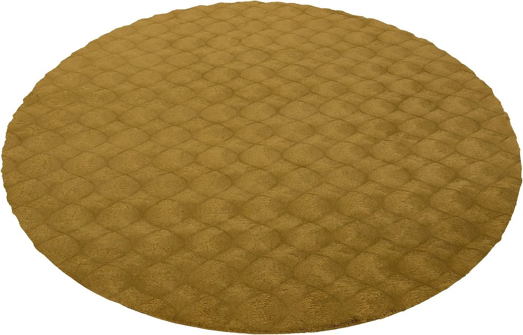Obsession, Kusový koberec Diamond Cut 800 Honey kruh, 120x120 (průměr) kruh, hnědá, ložnice
