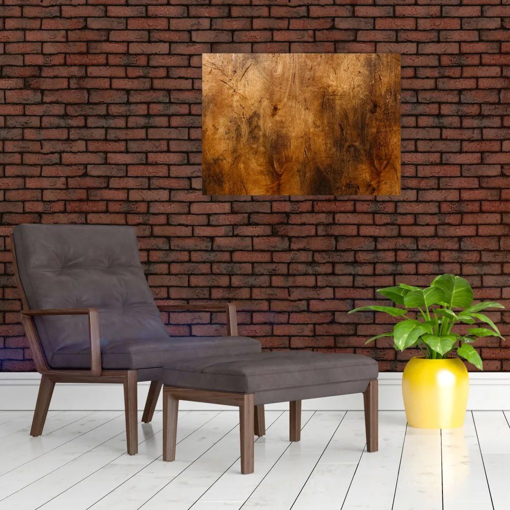 Skleněný obraz - Detail dřeva (70x50 cm)