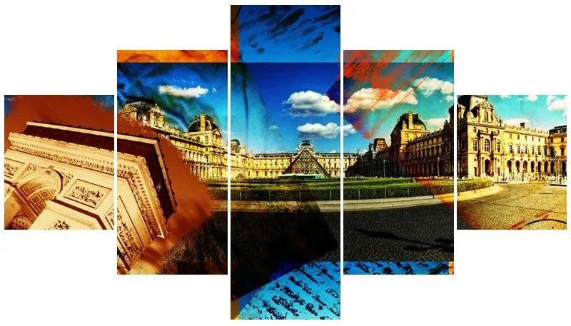 Moderní barevný obraz Louvre (125x70 cm), 40 dalších rozměrů