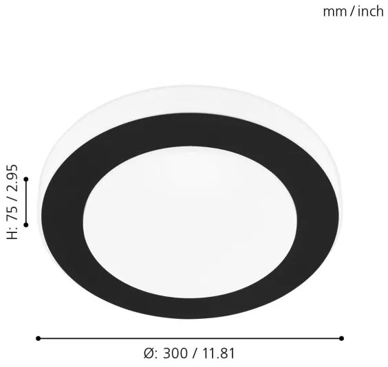 Eglo 33682 - LED Koupelnové stropní svítidlo CARPI LED/11W/230V IP44