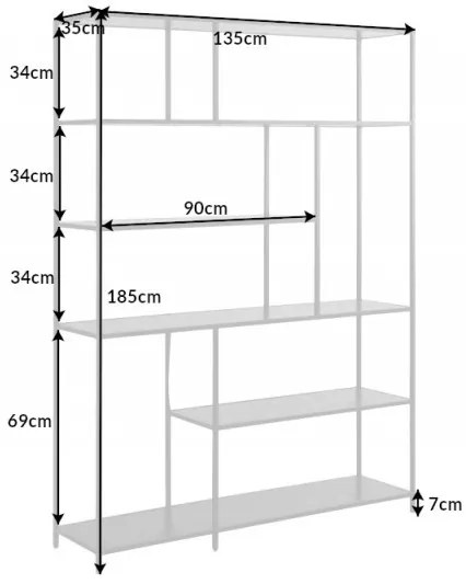 Police Slim Line 185x135cm černý jasan/ 42025