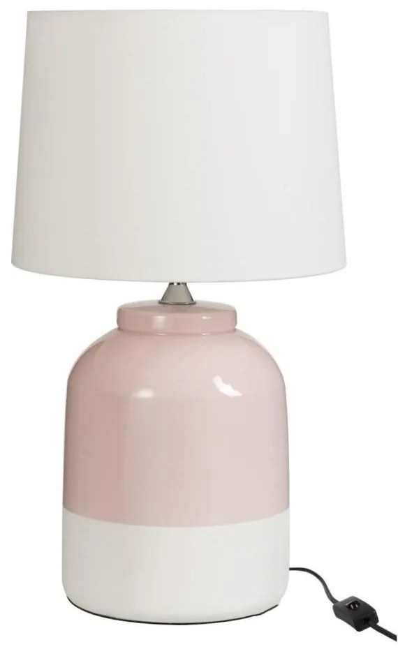 Růžová stolní lampa se stínidlem - 25*25*40 cm