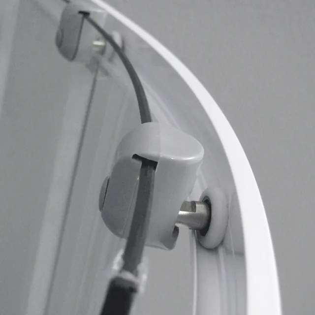 Roltechnik Outlet Čtvrtkruhový sprchový kout AVILES + vanička Varianta: rozměry: 90x90 cm - (AVILES/90x90 - 4000661), Barva profilů a typ výplně: profily: bílá, výplň: transparent